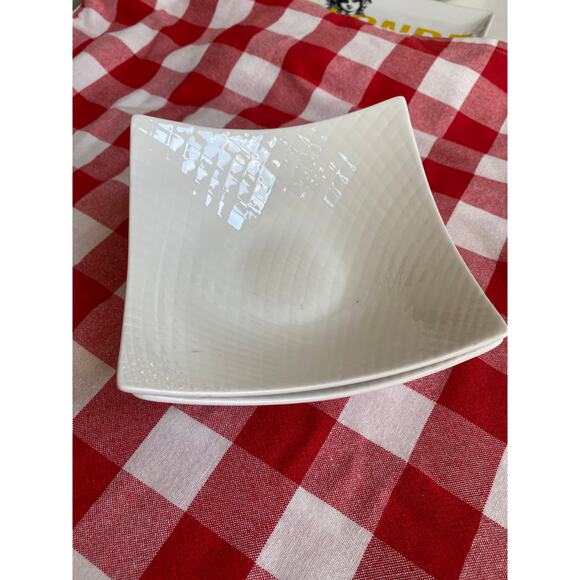 Sam & Squito | Dining | Sam Squito Pair Of Curved Textured White ...